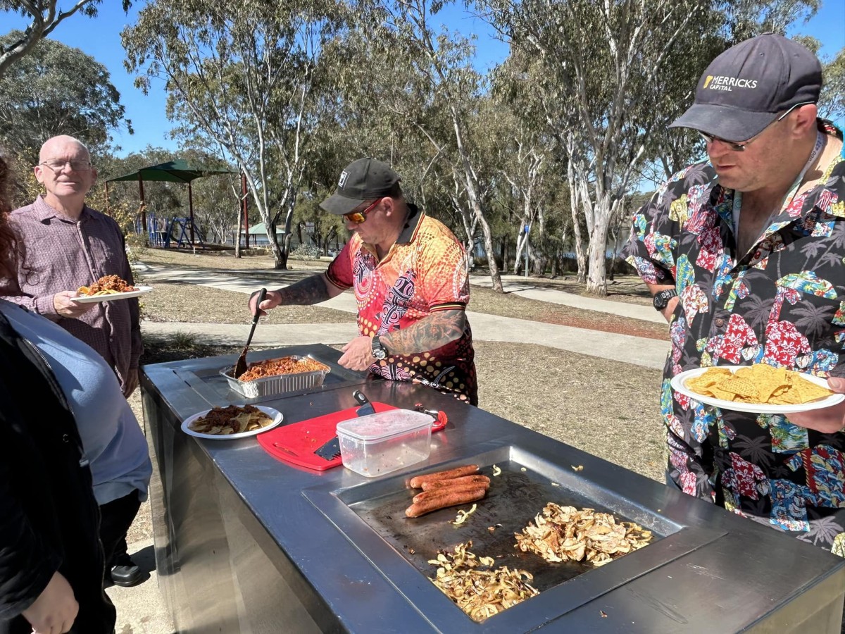 Nice day for a bqq at the lake